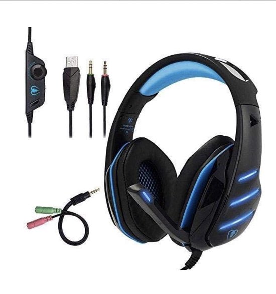 Beexcellent GM-3 Pro Wired Gaming Headphone Headset with Mic, LED ...