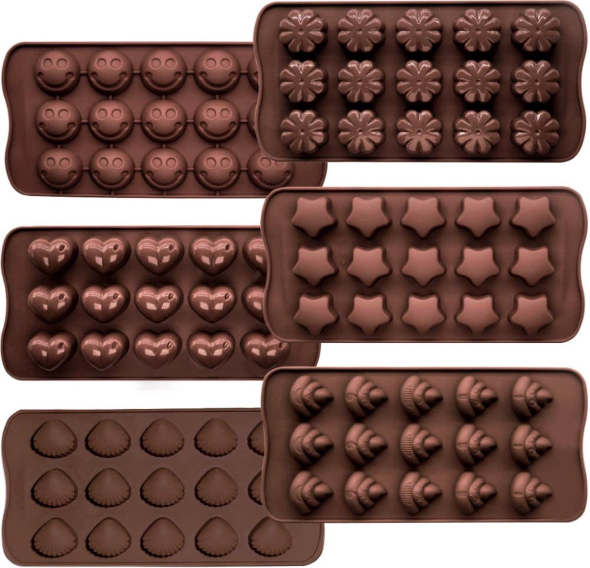 Chocolade mallen set siliconen vormen voor chocolade bonbons snoep ...