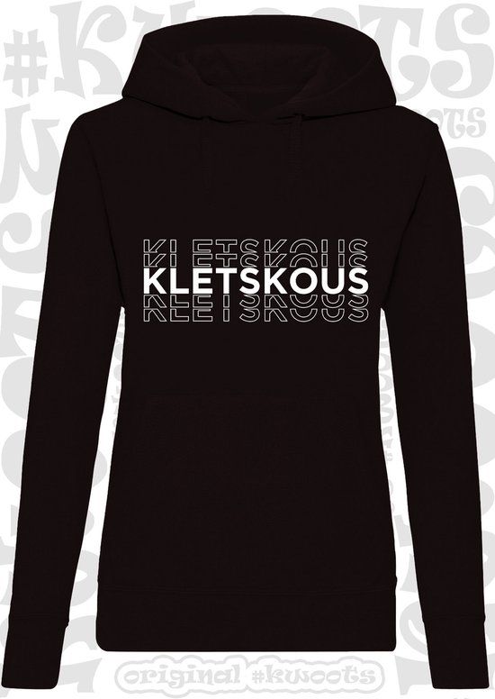 KLETSKOUS dames hoodie - Zwart - Maat XS - lange mouwen - met capuchon ...