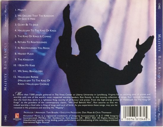 Majesty, Ron Kenoly | CD (album) | Muziek | bol