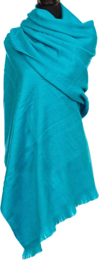 Alpaca Sjaal Turquoise - Turquoise | bol.com