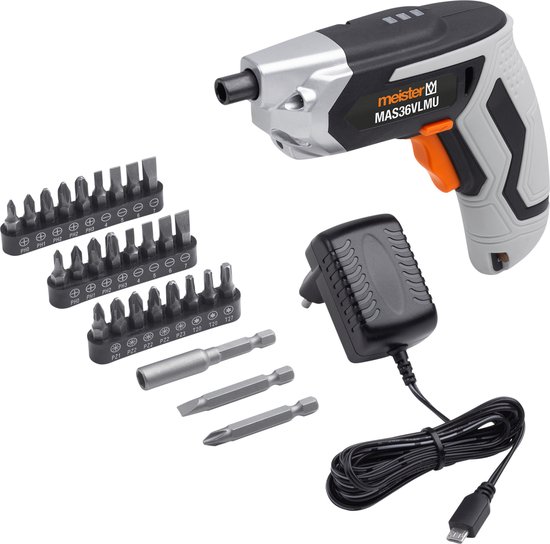 Meister Accu schroefmachine inclusief 28 delige set bitjes - 3,6 V L ...