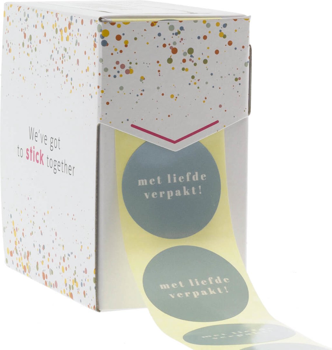 Cadeau stickers - 500 stuks - 'Met liefde verpakt' - 40 mm - Stickers ...