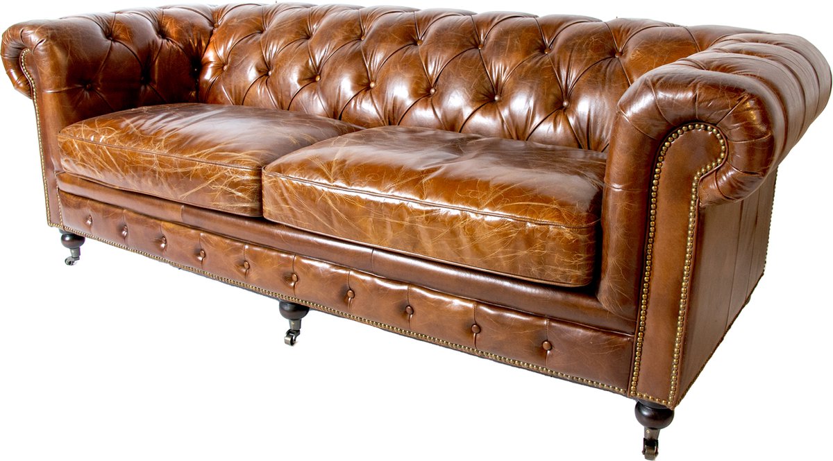 Traditionele 2 1/2 zits pieced Delta chesterfield bank in antiek rood ...