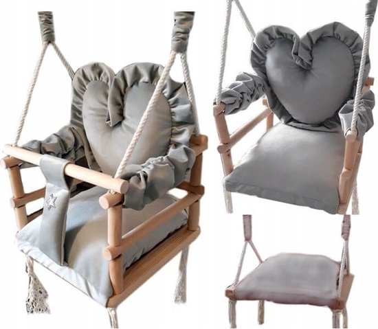 Baby Schommel Binnen Met Hartvormig Kussen - Babyschommel Babyzitje ...