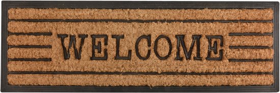 Deurmat "Welcome" Rubber/Kokos 75 cm x 25 cm - deurmat welkom - mat ...