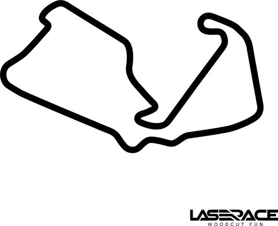 Laserace circuit van hout F1 Silverstone muurdecoratie zwart Berken ...