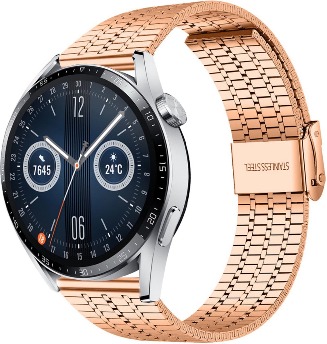 Strap-it Luxe stalen RVS bandje - geschikt voor Huawei Watch GT / GT 2 ...