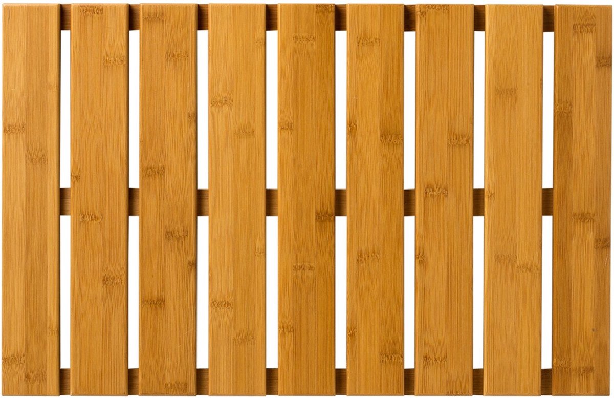 Houten badmat Spa Bamboe natuur 39x59cm - Badmat - Badmat antislip ...
