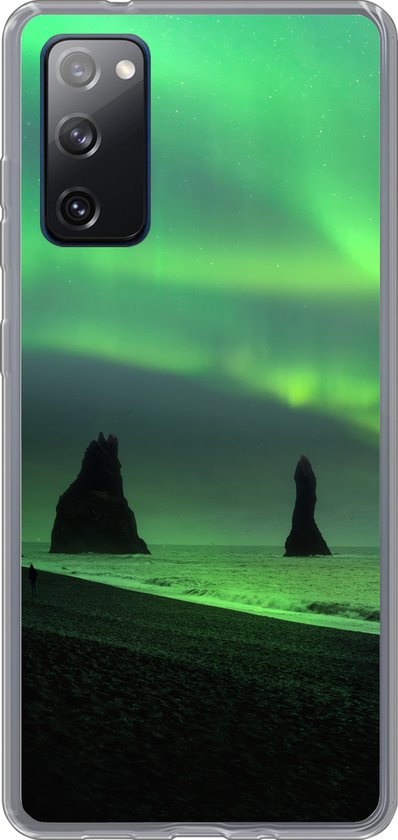 Samsung Galaxy S20 FE hoesje - Noorderlicht - Zee - IJsland - Siliconen | bol