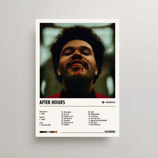 The Weeknd Poster - After Hours Album Cover Poster - The Weeknd LP - A3 ...