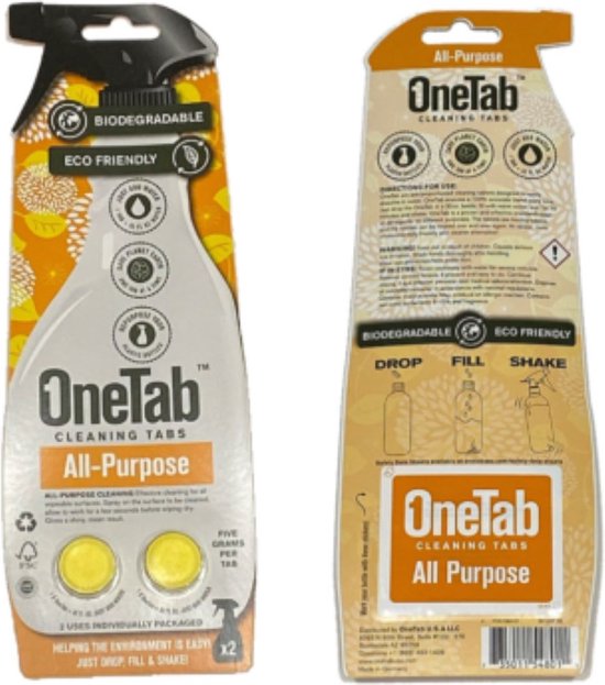 Onetab - cleaning tabs - allesreiniger tabletten - milieuvriendelijk ...