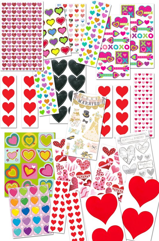 Deluxe Mega Stickerset Liefde & Huwelijk | 29 Stickervellen | Enorm veel Stickers in... | bol.com