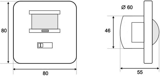 PIR Bewegingssensor - geluidsmelder met Microfoon - 160 ° Detectie ...