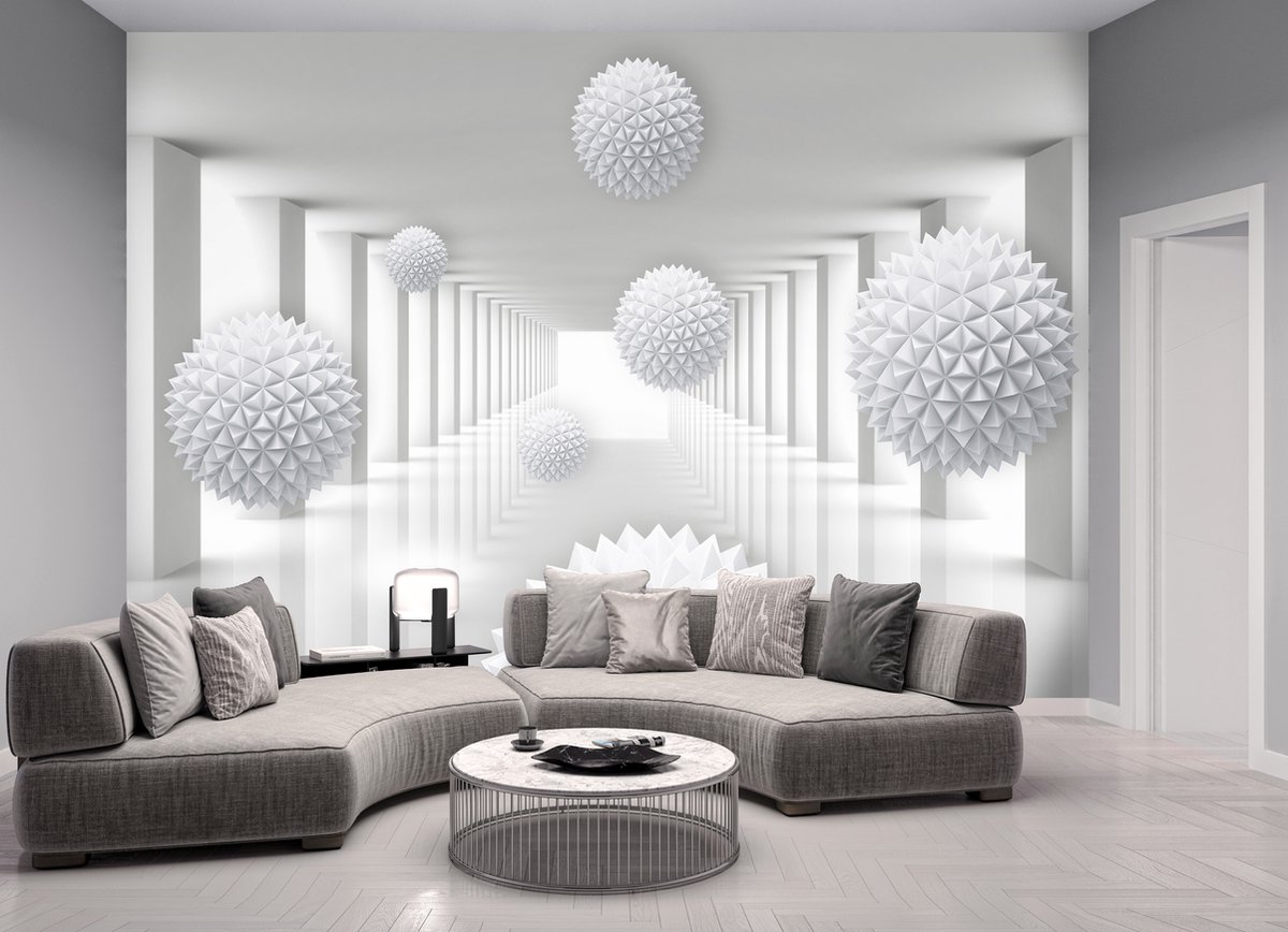 Fotobehang Futuristische Gang XXL – 3D Effect – posterbehang – 368 x ...