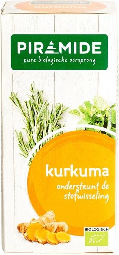 Piramide Kruidenthee Bio Kurkuma - 6 x 20 stuks - Voordeelverpakking | bol