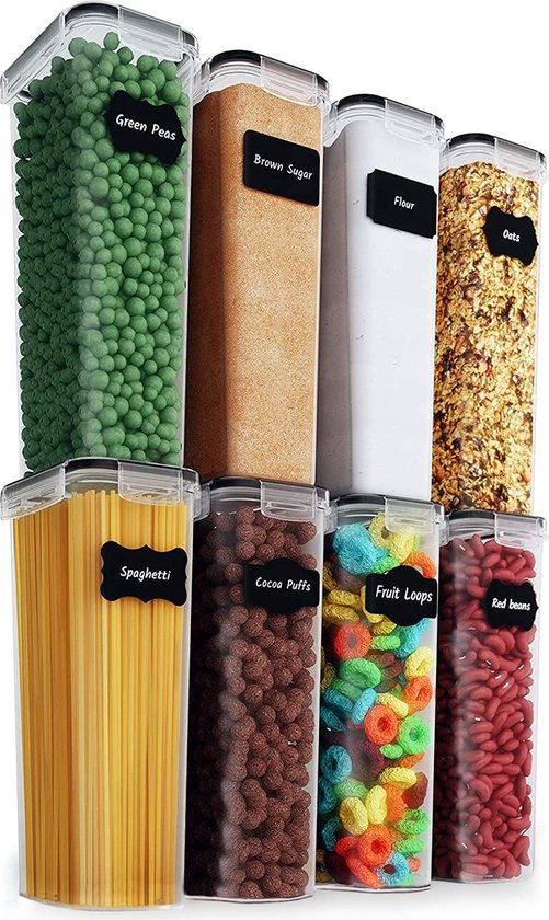 Chef's Path | 8 Extra hoge & grote voedsel bewaarcontainers met deksels ...