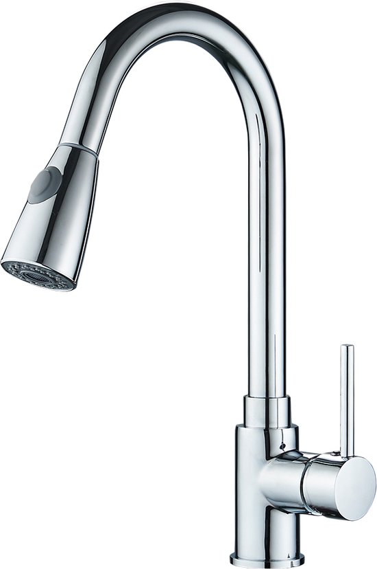 Keukenkraan met uittrekbare sproeikop CHROOM Muro OMNITAIR | bol