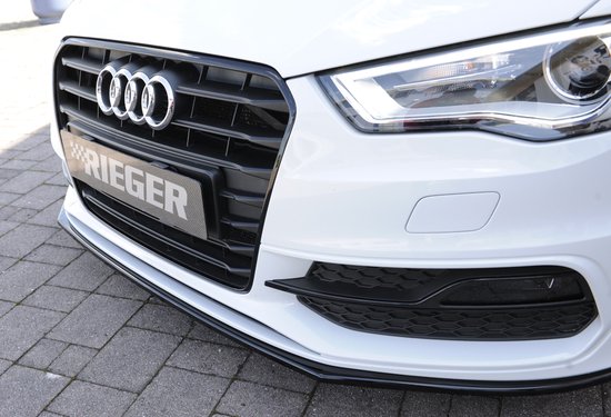RIEGER - PERFORMANCE FRONT SPLITTER - AUDI A3 S LINE / S3 8V - GLOSS ...