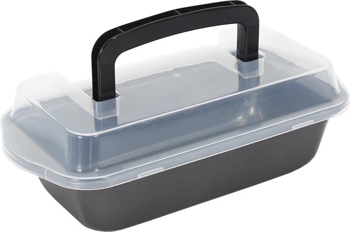 4goodz Bakvorm Cake / Bakvorm Brood met Deksel 16x29x10 cm - Zwart ...