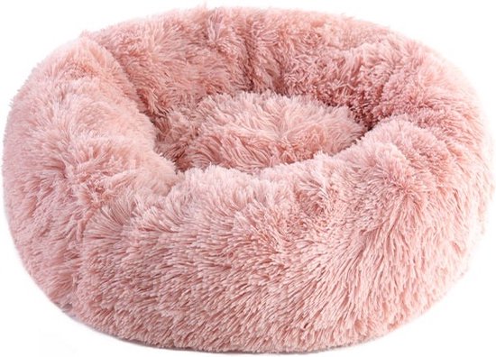 50cm Pluche Hondenmand Kattenmand Fluffy Roze | bol