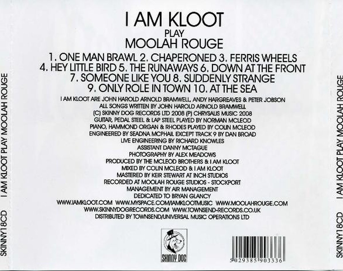 Play Moolah Rouge - CD & DVD, I Am Kloot | CD (album) | Muziek | bol.com
