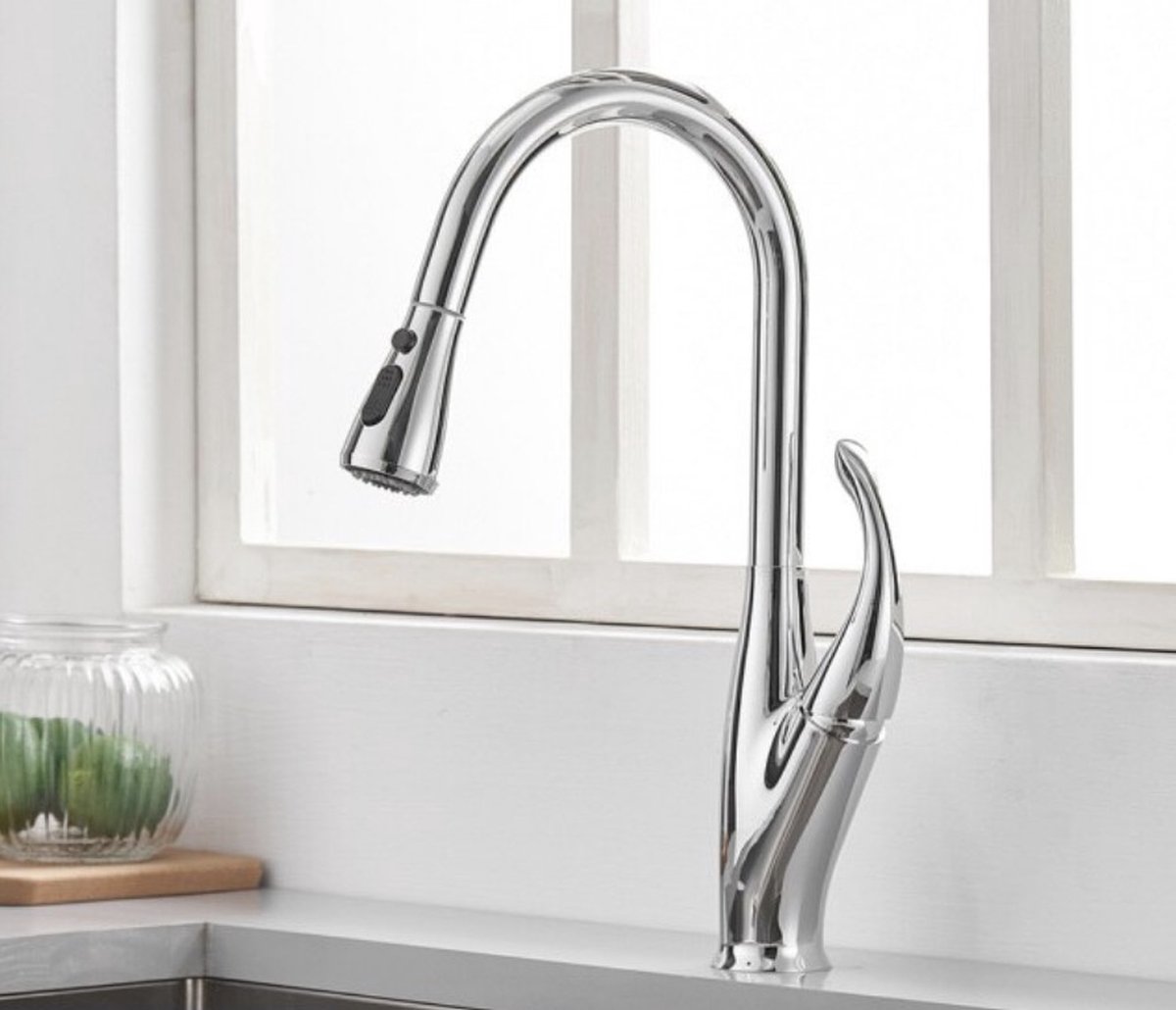 Keukenkraan met uittrekbare sproeikop CHROOM Divos OMNITAIR | bol.com