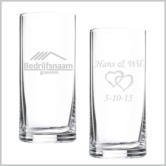 2 stuks Longdrinkglas met Gravure | Verjaardags Cadeau | Graveren van persoonlijke... | bol
