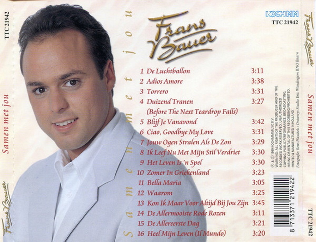 Samen Met Jou, Frans Bauer | CD (album) | Muziek | bol.com