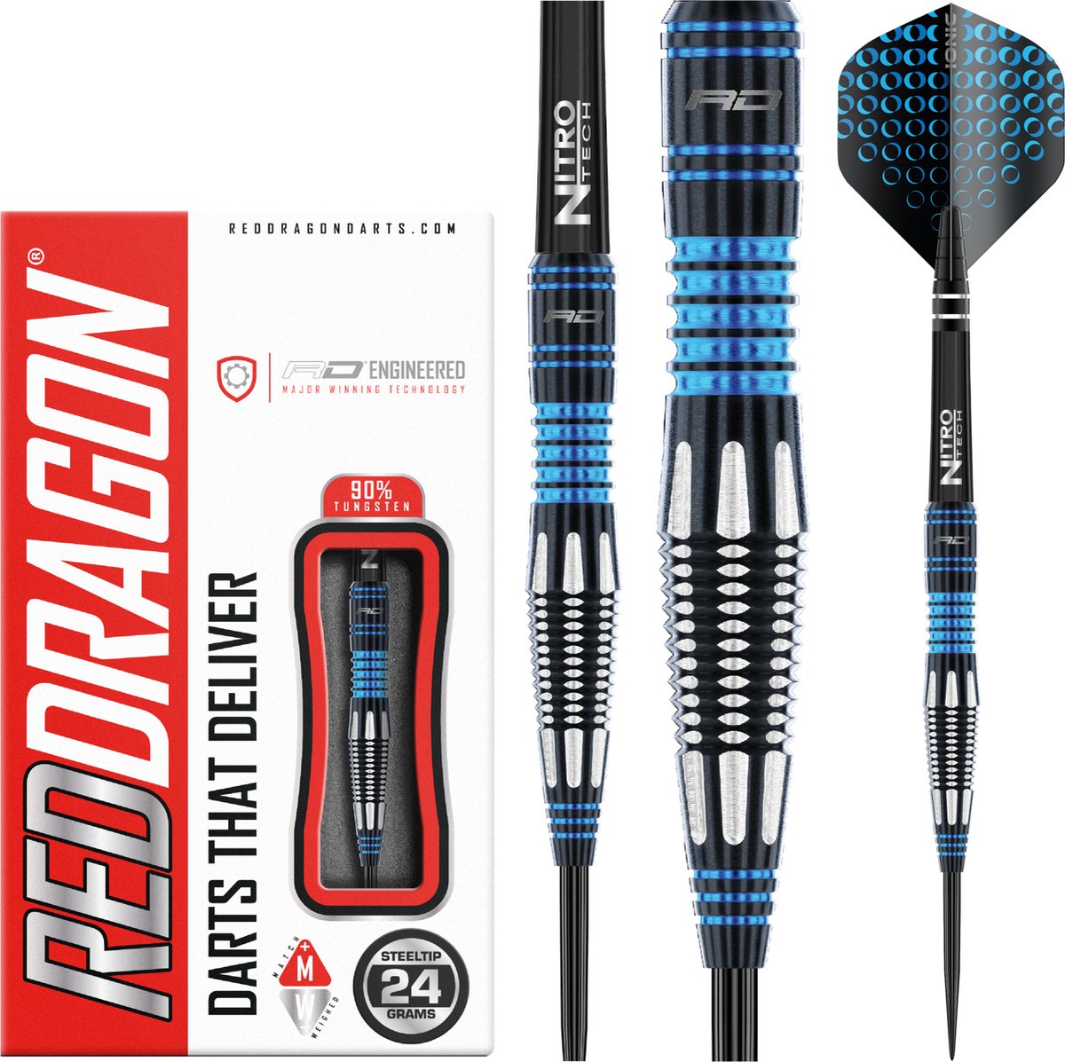 RED DRAGON - Marlin: Steeltip Tungsten Dartpijlen Professioneel - 24 ...