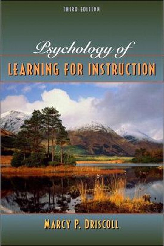 Psychology of Learning for Instruction | 9780205375196 | Marcy Driscoll ...
