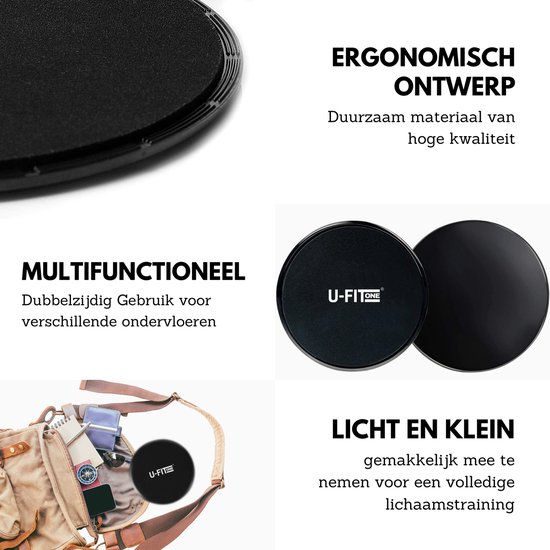 U Fit One® Resistance band & Fitness Sliders Set- Booty Band & Core ...