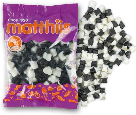 6 zakken Matthijs Veggy Drop/Mint Duo Beren á 400 gram ...
