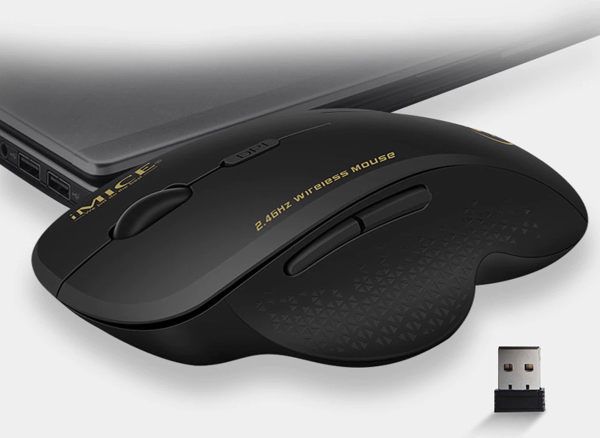 Draadloze Muis 2.4G - USB Ontvanger - Draadloos - Computermuis - Laptop ...