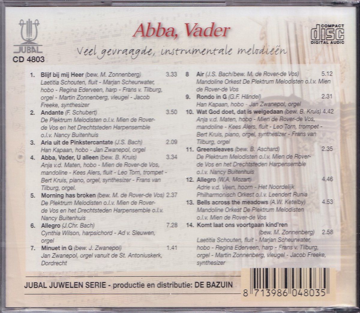 Abba Vader - Veel gevraagde instrumentale melodieën - Jubal Juwelen deel 3 / Orgel -... | bol