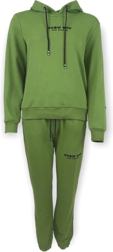 La Pèra Groen Vrijetijdspak Huispak dames - Maat L | bol