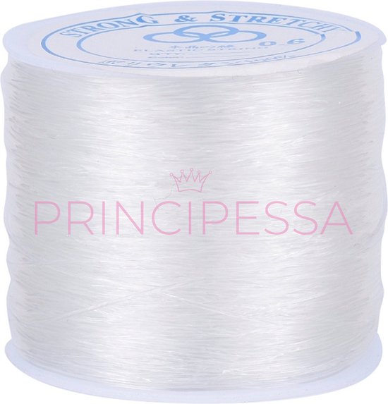 Elastisch transparant rijgdraad, 0.6mm, 1 grote rol van 100 meter ...