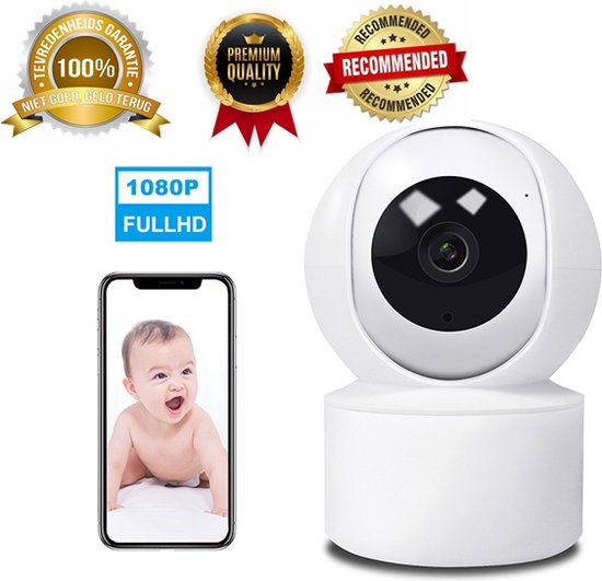 Bewakingscamera voor binnen - 1080P 2MP mini draadloze ...