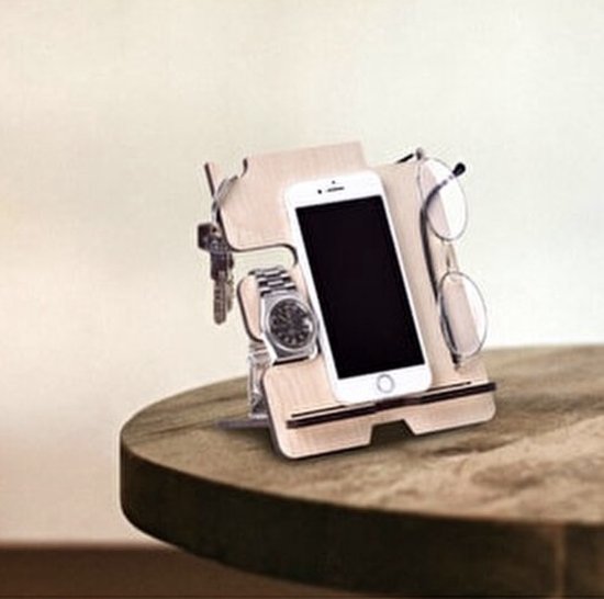 Multifunctionele houten telefoon houder - telefoon stand - telefoon ...
