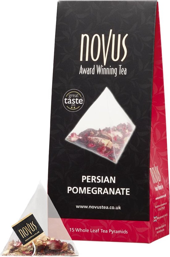 Novus Tea Persian Pomegranate - Thee - 15 stuks - Award Winning Tea | bol