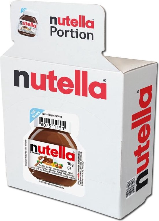 Nutella display met portieverpakkingen - 40 x 15 gram | bol