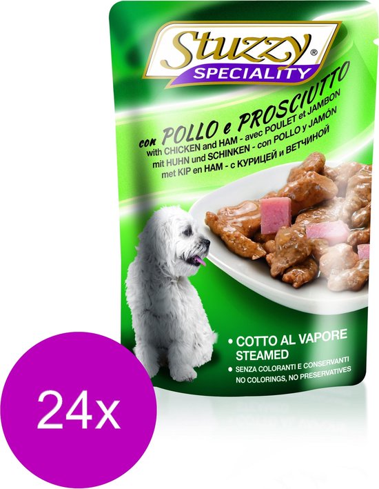 24x Stuzzy Hond Shreds Kip - Ham 100 gr | bol