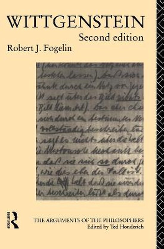Arguments of the Philosophers- Wittgenstein, Robert J. Fogelin ...