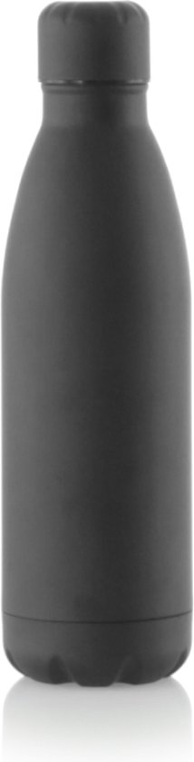 Waterfles - drinkfles RVS - roestvrijstaal - 790 ml - zwart | bol
