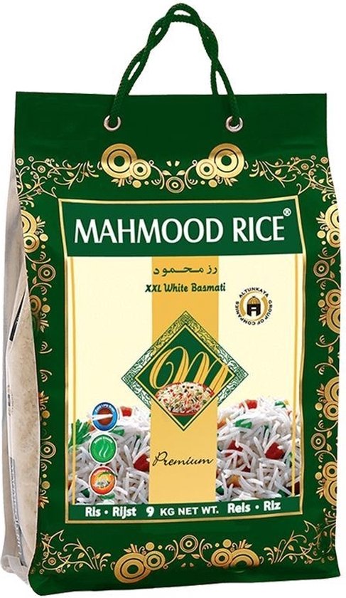 Mahmood Basmati Rijst XXL Korrels 9 KG | bol.com Mahmood Basmati Rijst XXL Korrels 9 KG | bol.com