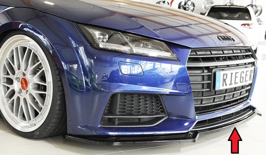 RIEGER - PERFORMANCE FRONT SPLITTER LIP - AUDI TT / TTS 8J - GLOSS ...