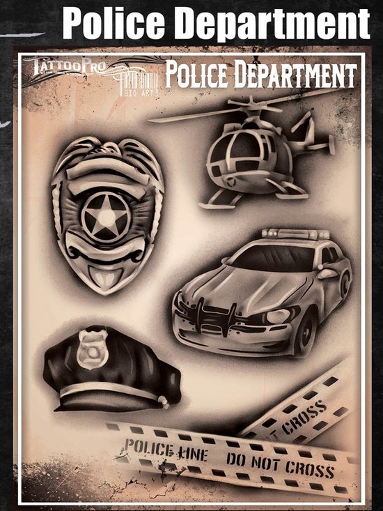 Wiser's Airbrush TattooPro Stencil – Police Department | bol