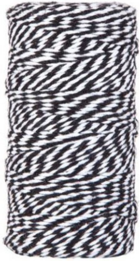 Bakkerstouw - Rollade Touw - Bak Touw - Decoratie Touw Zwart Wit - 100 ...