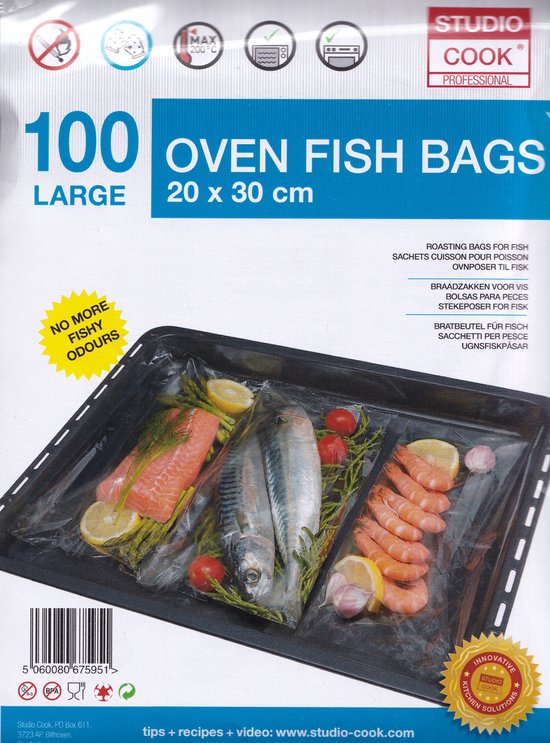 Studio Cook Oven Fish Bags - large 20 x 30 cm - 100 stuks | bol