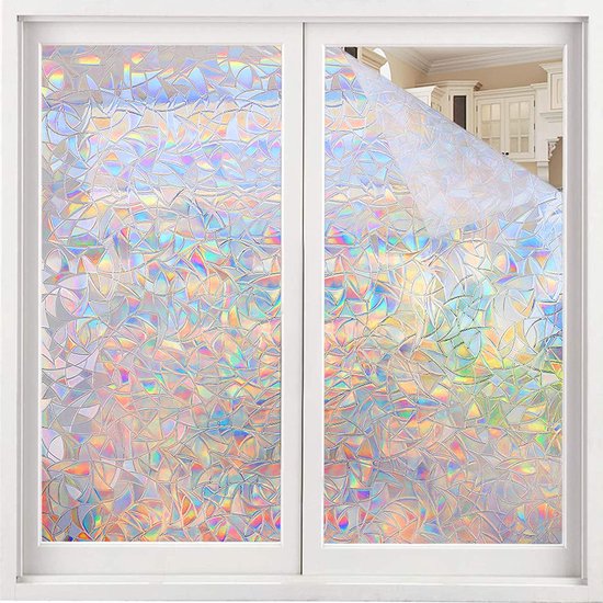 Raamfolie | Zelfklevend | 90x200 cm | Privacy glas | UV-werend ...